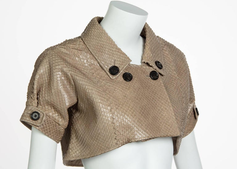 Bottega Veneta Runway Cropped Python Bolero Jacket, 2007 at 1stDibs