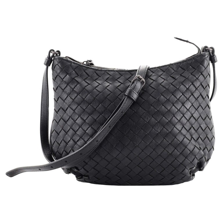 Bottega Veneta Saddle Zip Messenger Bag Intrecciato Nappa Mini at 1stDibs