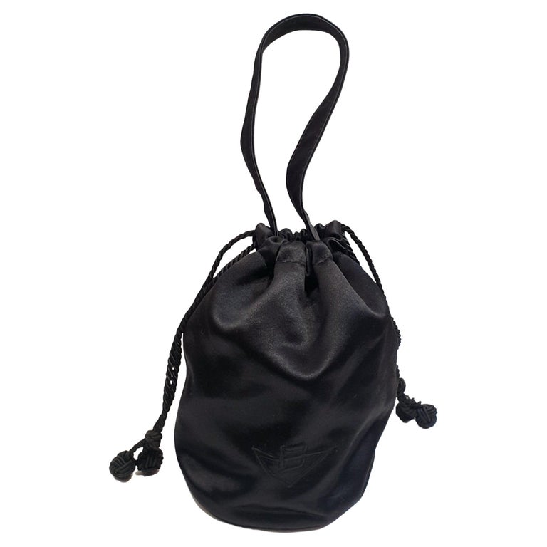 Bottega Veneta Satin Bucket Drawstring Handbag at 1stDibs