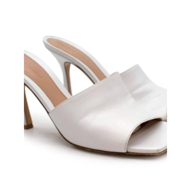 Bottega Veneta Stretch Leather Square Toe Mules For Sale at 1stDibs
