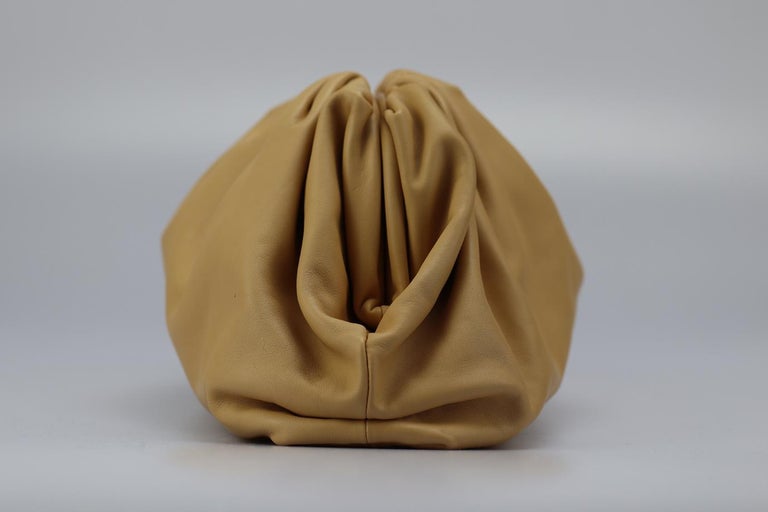 Bottega Veneta The Pouch Large Gathered Leather Clutch For Sale at 1stDibs