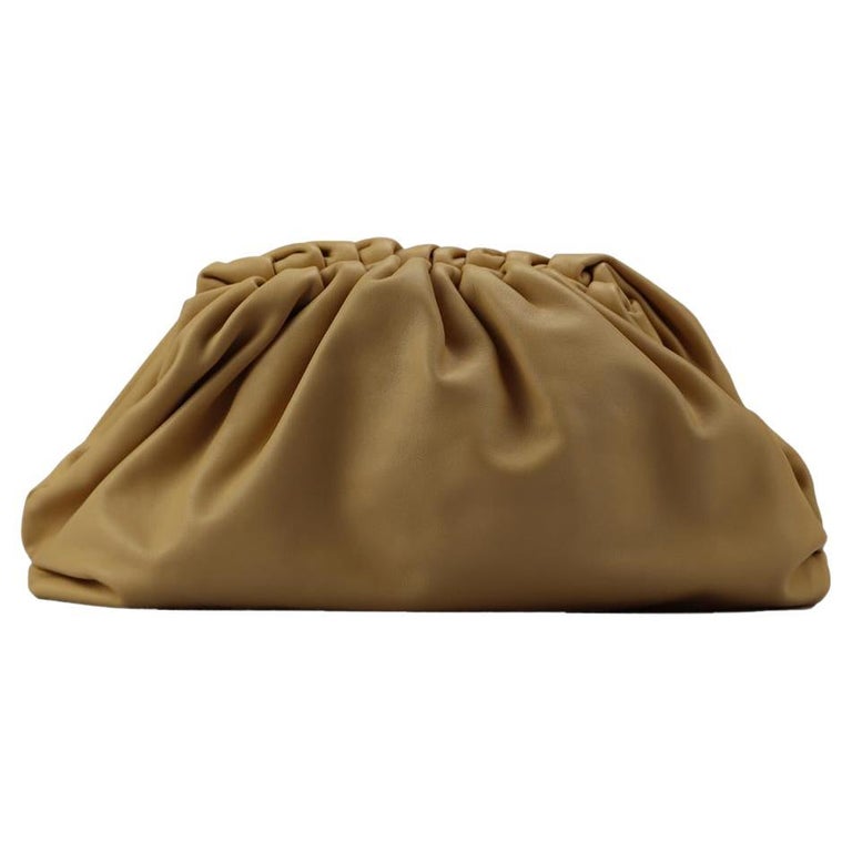 Bottega Veneta The Pouch Large Gathered Leather Clutch For Sale at 1stDibs