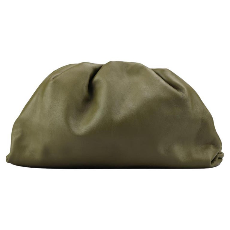 Bottega Veneta The Pouch Large Gathered Leather Clutch For Sale at 1stDibs