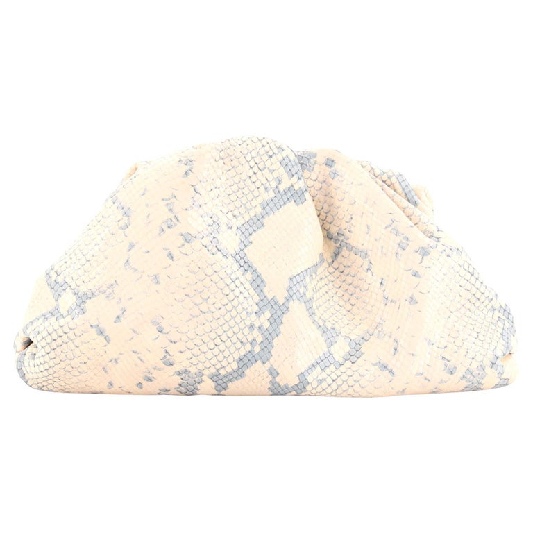 Bottega Veneta The Pouch Python Embossed Leather Teen For Sale at 1stDibs