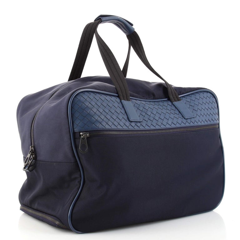 Bottega Veneta Trolley Rolling Luggage Hi-Tech Canvas with Intrecciato ...