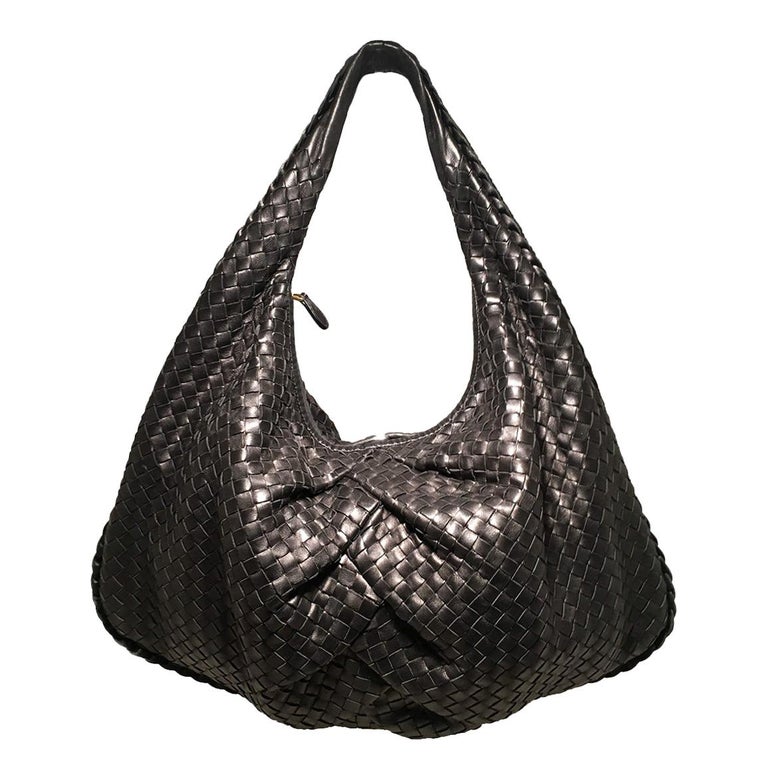 Bottega Veneta Woven Black Braided Leather Hobo Shoulder Bag For Sale ...