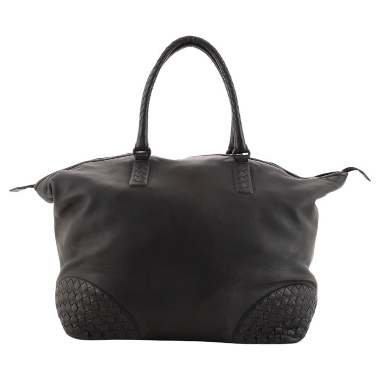 Bottega Veneta Zip Top Tote Leather with Intrecciato Detail Medium For ...