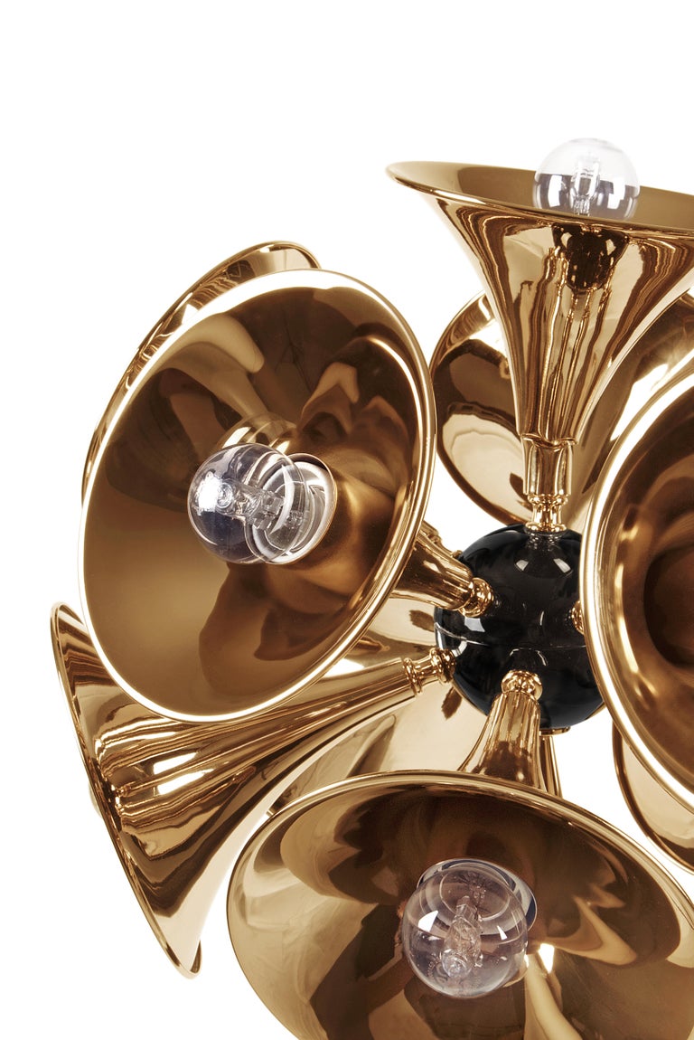 Botti Table Lamp in Brass with Marble Detail For Sale at 1stDibs