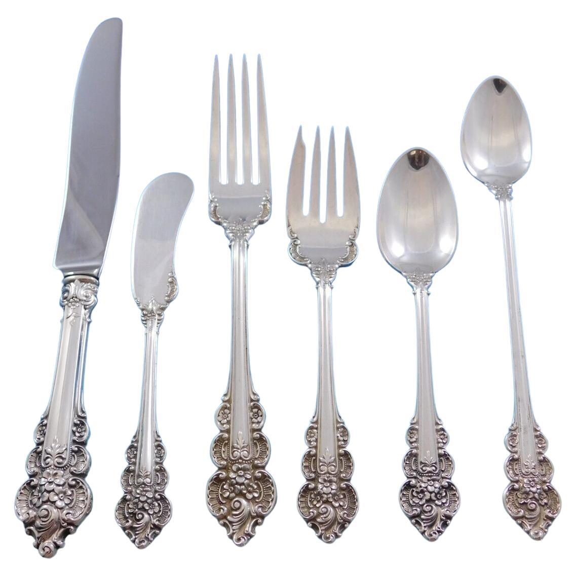 Victoria Aka Florence by Frank Whiting Sterling Silver Flatware Set 8 ...