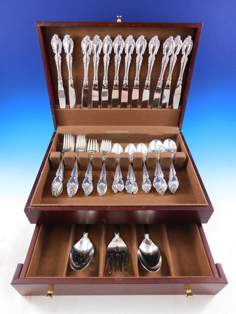 Botticelli by Oneida Sterling Silver Flatware Set Service 63 Pieces For ...