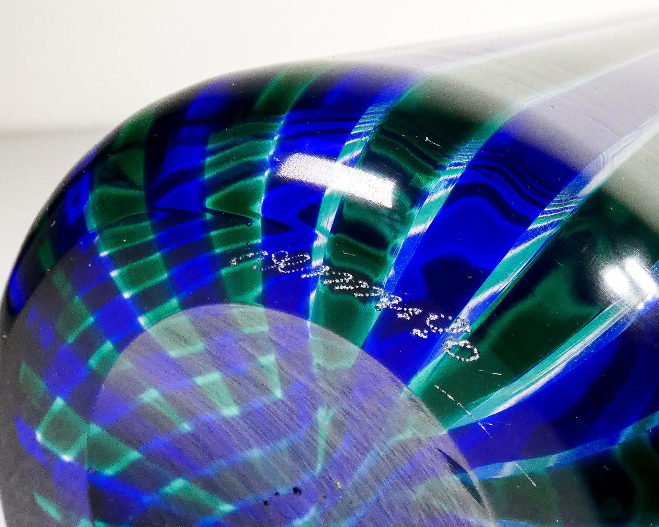 Reed bottle, design Fulvio BIANCONI for Paolo VENINI. Murano 1990 For ...