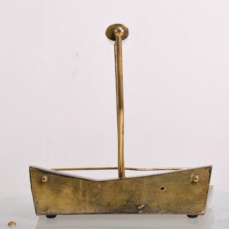 Bottle Holder in Goatskin and Brass, after Aldo Tura For Sale at 1stDibs