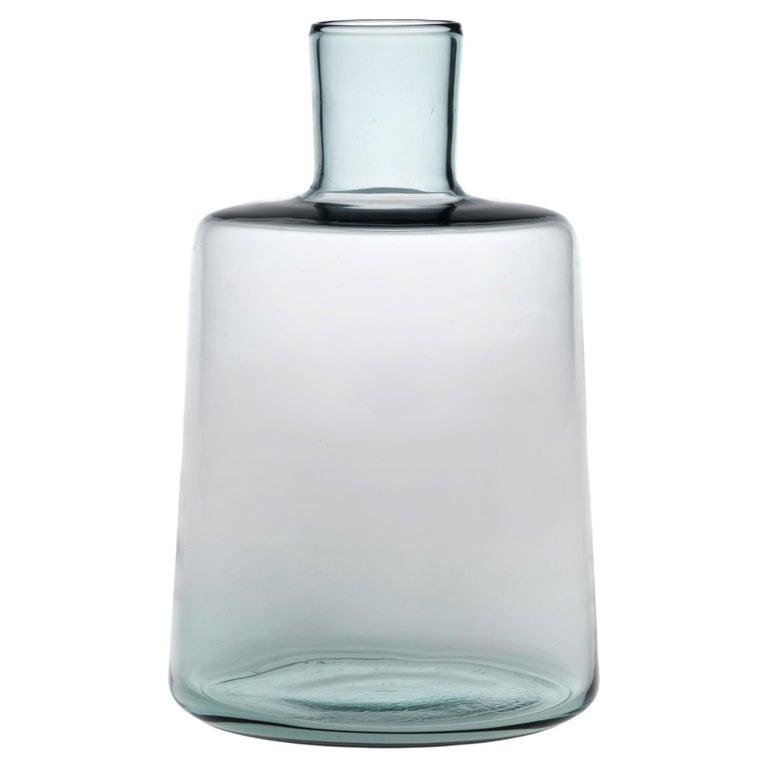 Bottle22, Bottle Glass Handcrafted Muranese Glass, Acquamarine Smooth ...