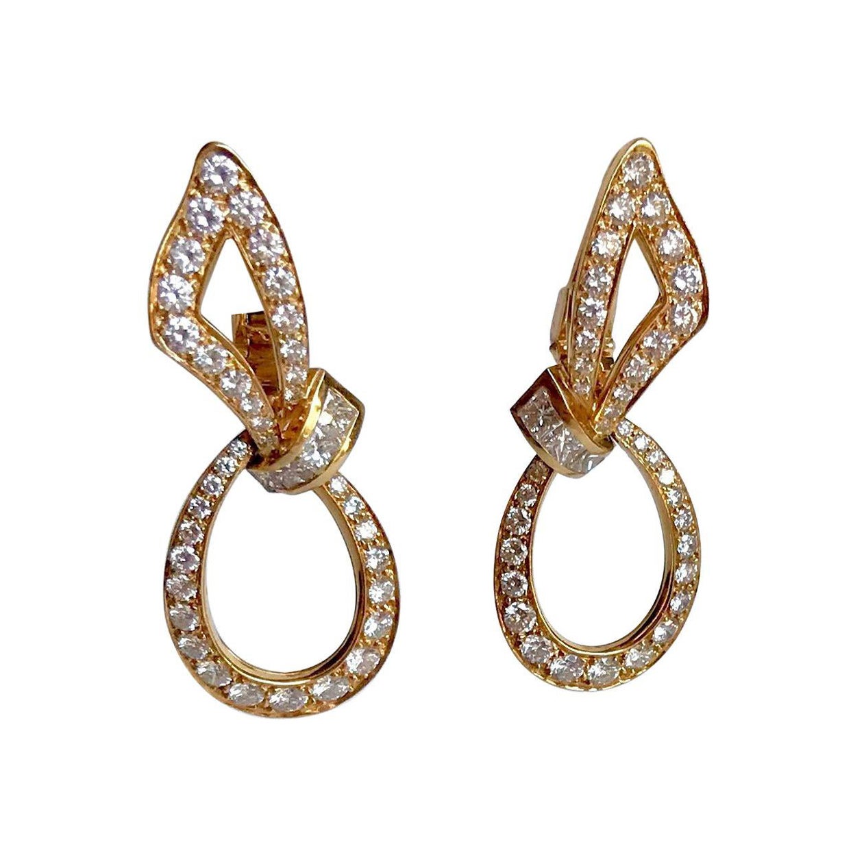 Boucheron "Plume de Paon" Large Model 18k Rose Gold Full Diamond ...