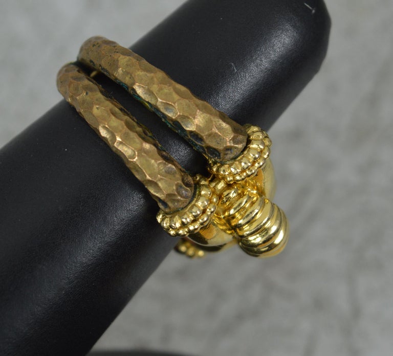 BOUCHERON 18ct Gold and Bronze Airain Knot Ring For Sale at 1stDibs