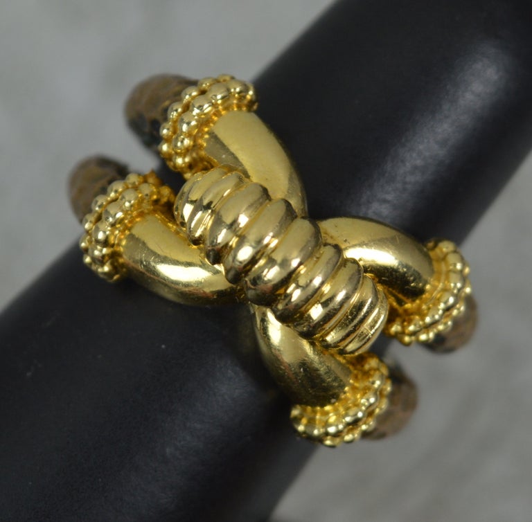 BOUCHERON 18ct Gold and Bronze Airain Knot Ring For Sale at 1stDibs
