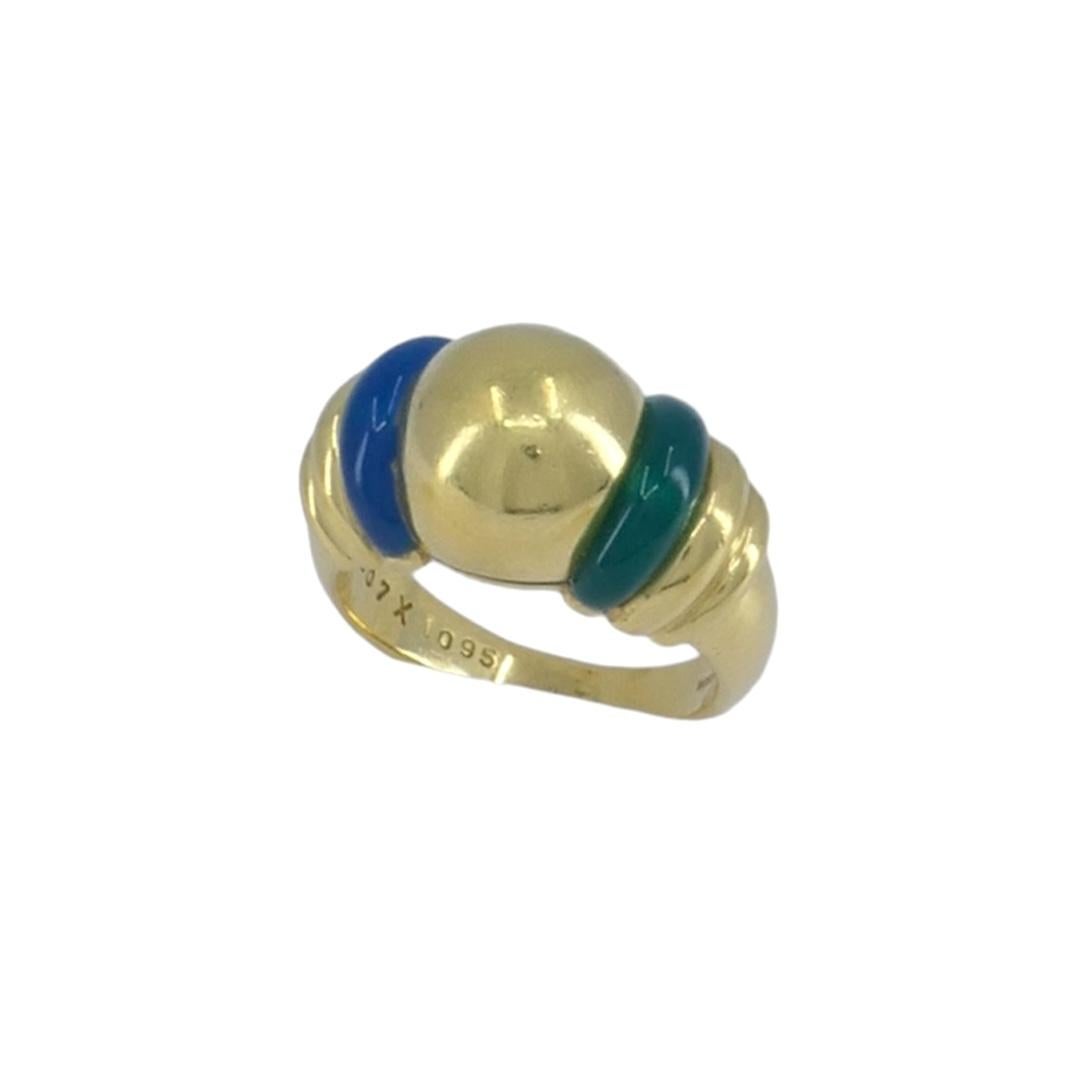 Boucheron 18k Gold Gemstones Ring For Sale at 1stDibs