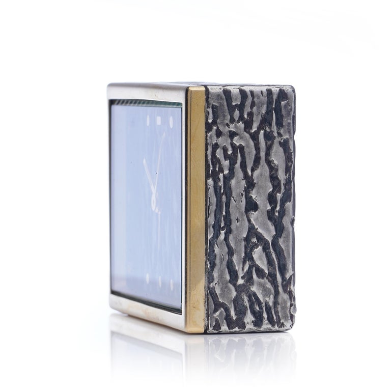 Boucheron 18kt Gold and Sterling Silver Alarm Clock For Sale at 1stDibs