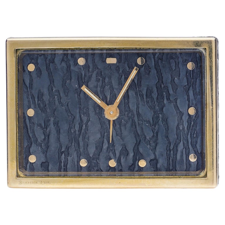 Boucheron 18kt Gold and Sterling Silver Alarm Clock For Sale at 1stDibs