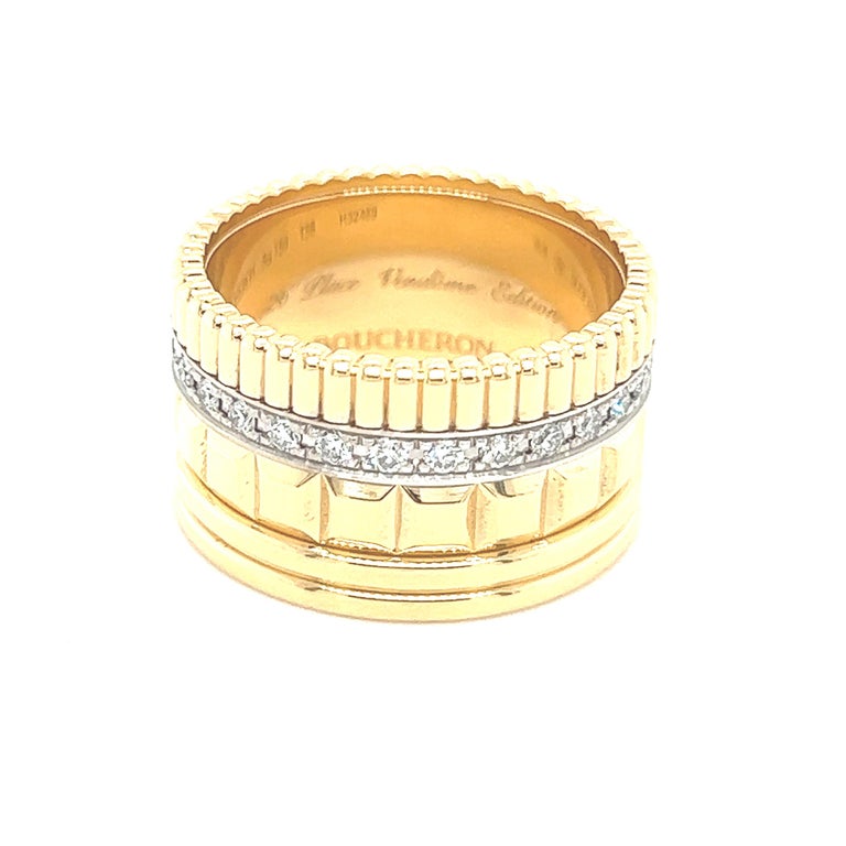 Boucheron Quatre Radiant Large Yellow Gold Diamond Ring, Anniversary ...