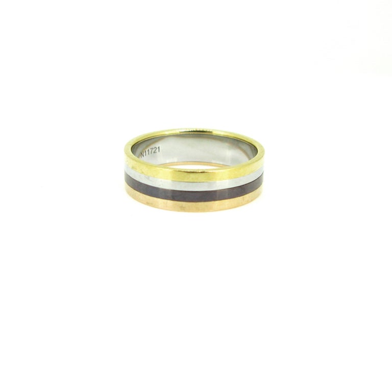 Boucheron Rose Yellow White Gold Quatre Edition Small Band Ring at 1stDibs