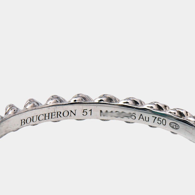 Boucheron Serpent Boheme Aquaphrase 18k White Gold Ring Size 51 For ...
