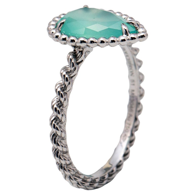 Boucheron Serpent Boheme Aquaphrase 18k White Gold Ring Size 51 For ...