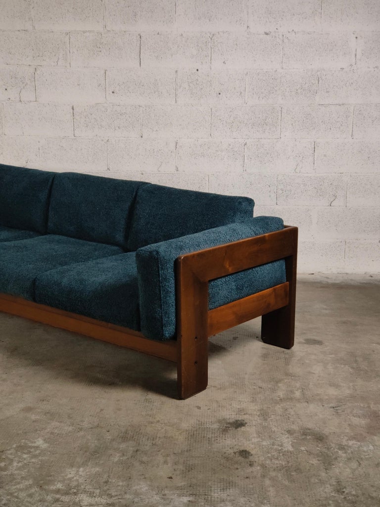 Bouclè blu 3 Seater Bastiano Sofa by Afra and Tobia Scarpa for Gavina ...