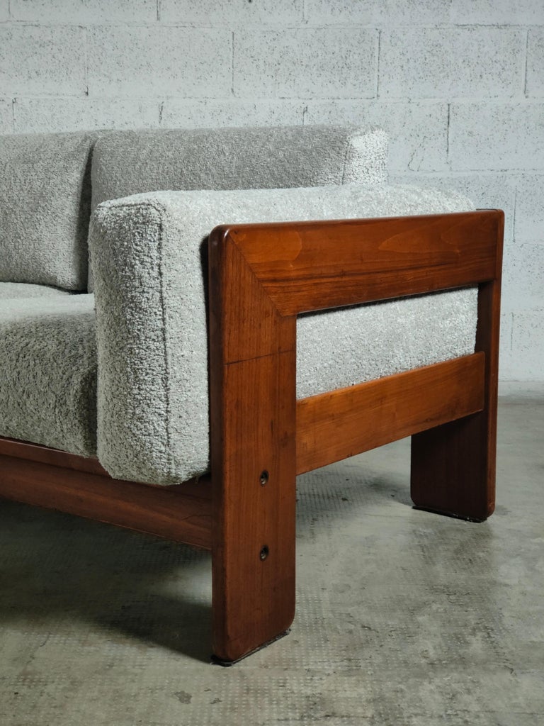 Bouclè Ivory 3 Seater Bastiano Sofa by Afra and Tobia Scarpa for Gavina ...