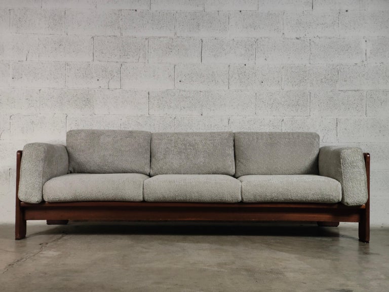 Bouclè Ivory 3 Seater Bastiano Sofa by Afra and Tobia Scarpa for Gavina ...