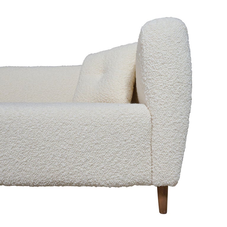 Boucle Upholstered Two Seat Couch For Sale at 1stDibs