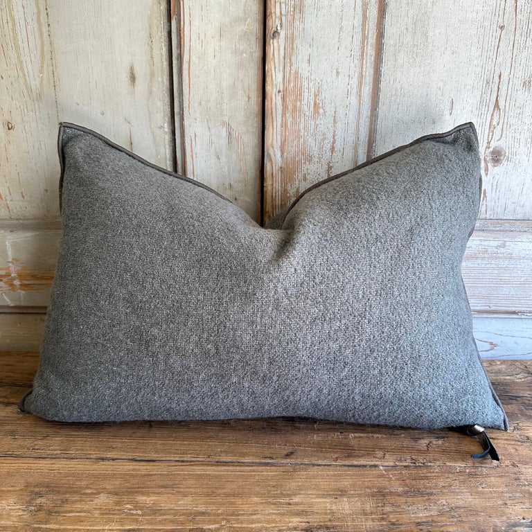 Bouclette French Wool Accent Pillow Ecorce For Sale at 1stDibs