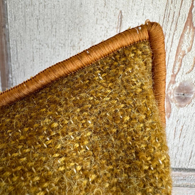 Bouclette French Wool Accent Pillow with Down Feather Insert For Sale ...