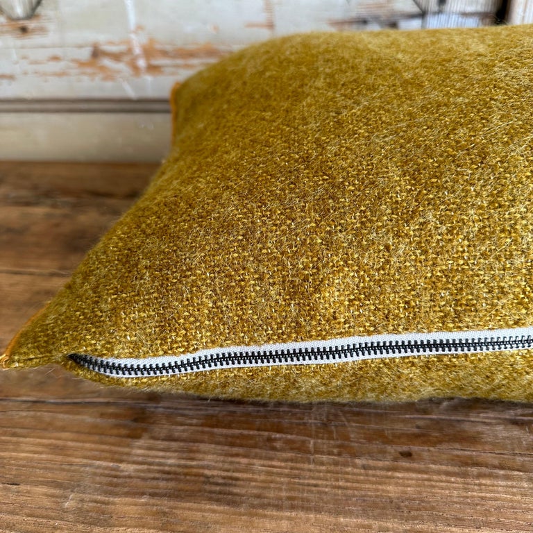 Bouclette French Wool Accent Pillow with Down Feather Insert For Sale ...
