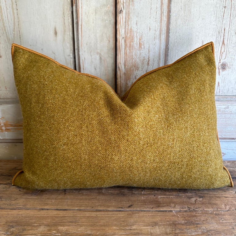 Bouclette French Wool Accent Pillow with Down Feather Insert For Sale ...