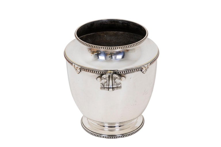 Bouillet Bourdelle, Silver Plated Wine Cooler-Champagne Bucket, 20th ...