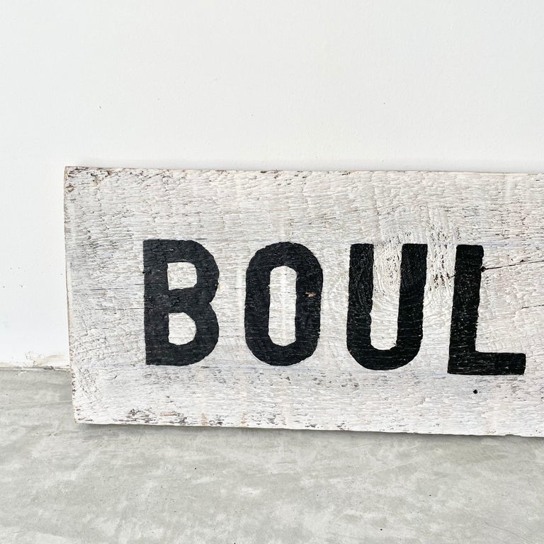 'Boulder' Colorado Hand Painted Wood Road Sign For Sale at 1stDibs