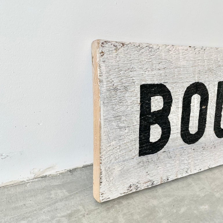 'Boulder' Colorado Hand Painted Wood Road Sign For Sale at 1stDibs