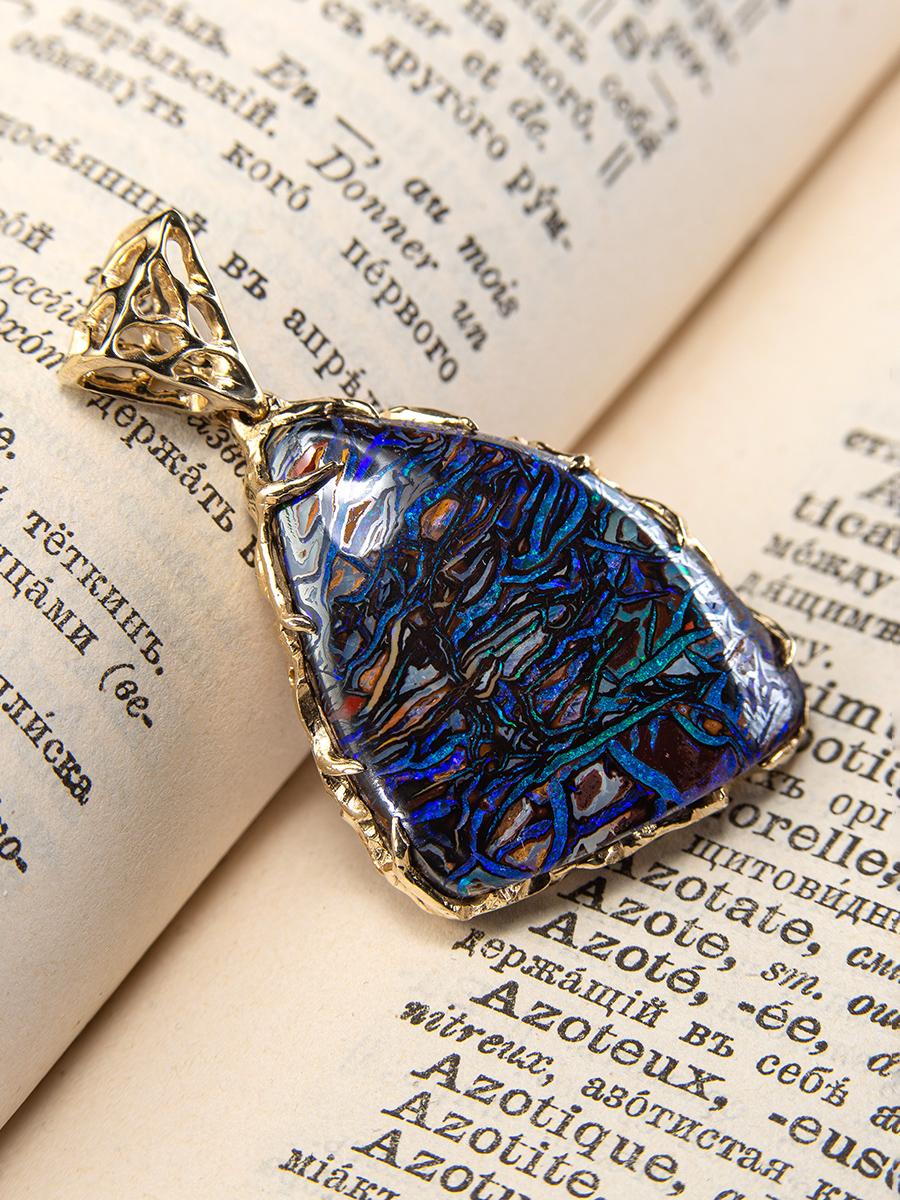Opal necklace gold Unisex pendant Lord of the Rings style For Sale at ...