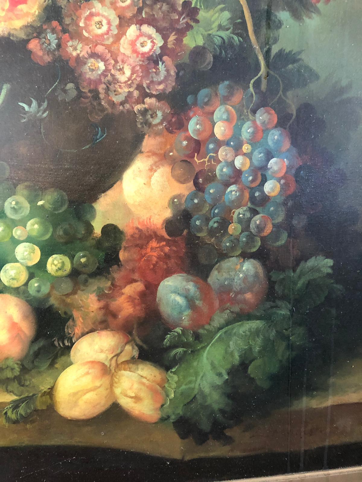 Bouquet of Carnations and Fruit Still Life, 20th Century For Sale at ...