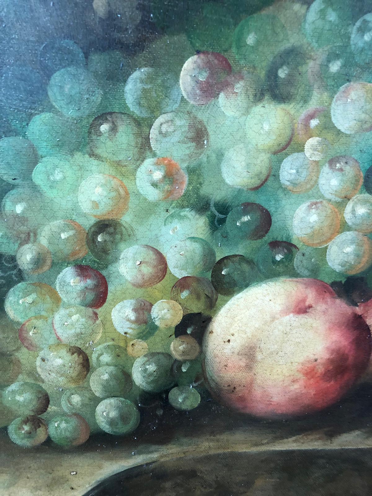 Bouquet of Carnations and Fruit Still Life, 20th Century For Sale at ...