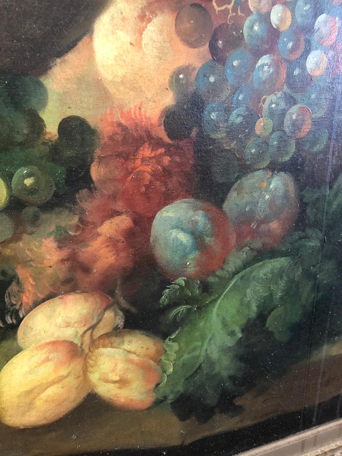 Bouquet of Carnations and Fruit Still Life, 20th Century For Sale at ...