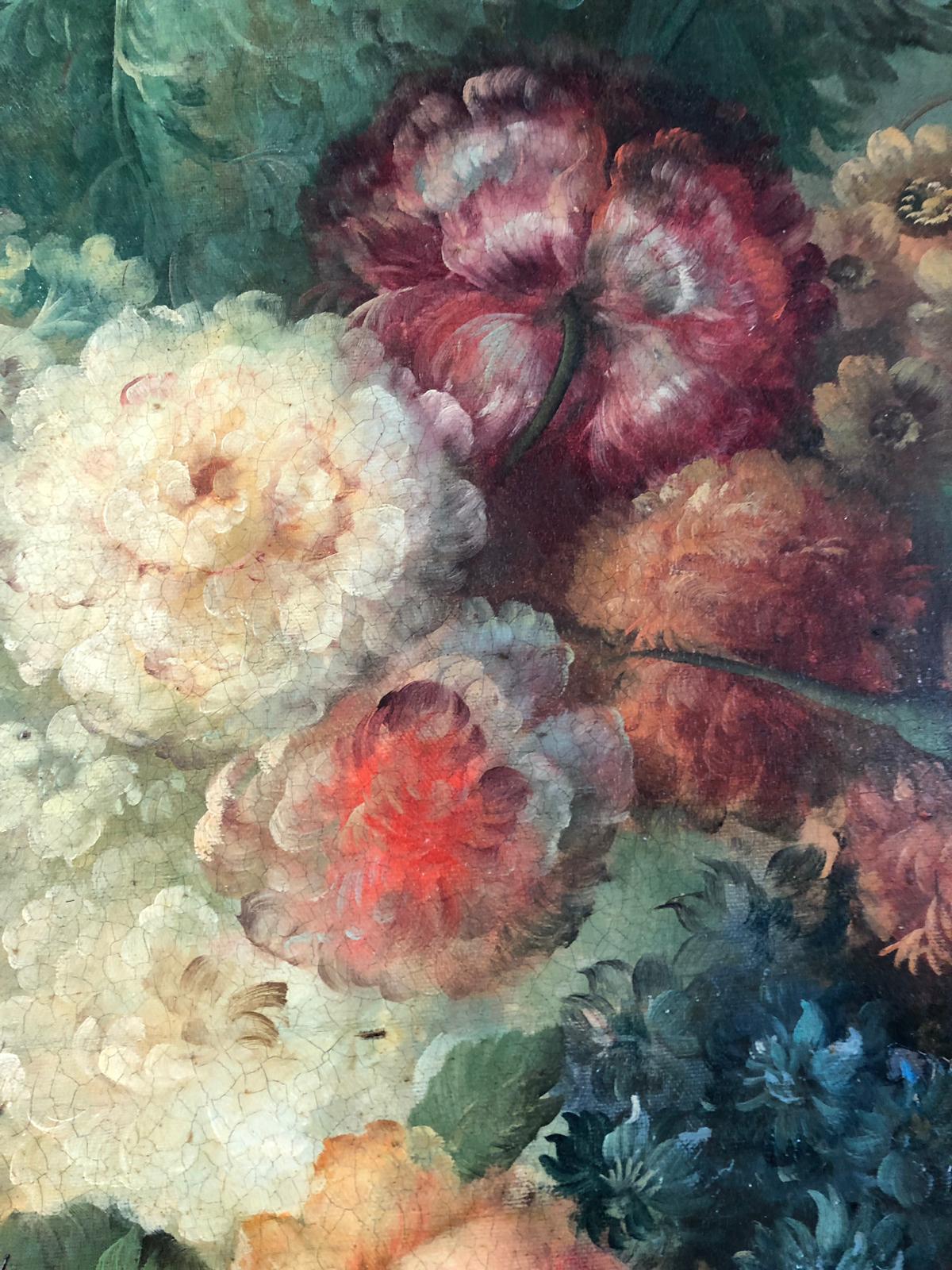 Bouquet of Carnations and Fruit Still Life, 20th Century For Sale at ...