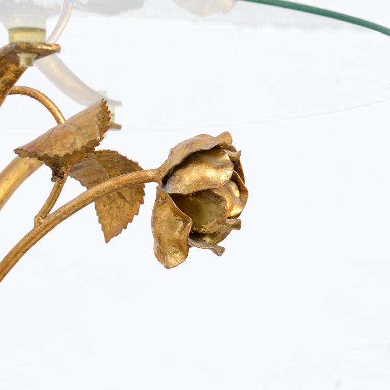 'Bouquet of Roses' Gilded Side Table at 1stDibs