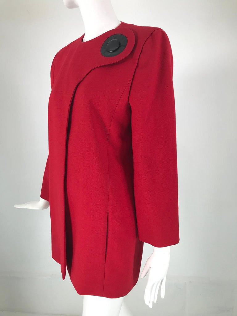 Boutique Pierre Cardin Paris Red Wool Space Age Jacket 1960s Rare Label ...