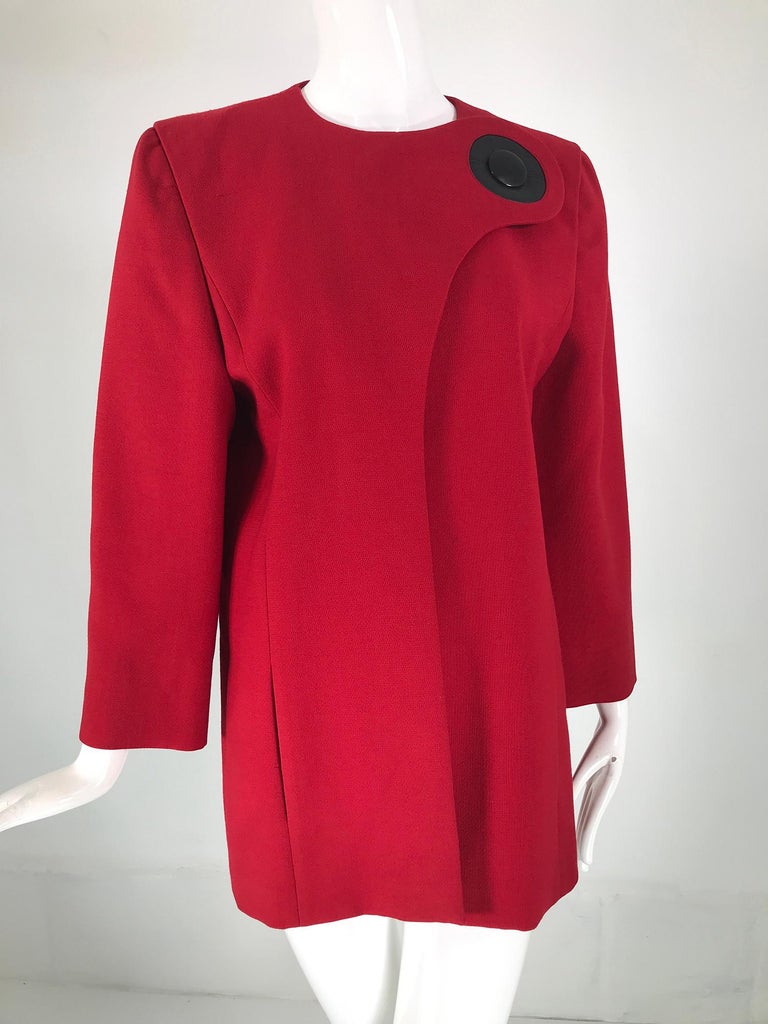 Boutique Pierre Cardin Paris Red Wool Space Age Jacket 1960s Rare Label ...