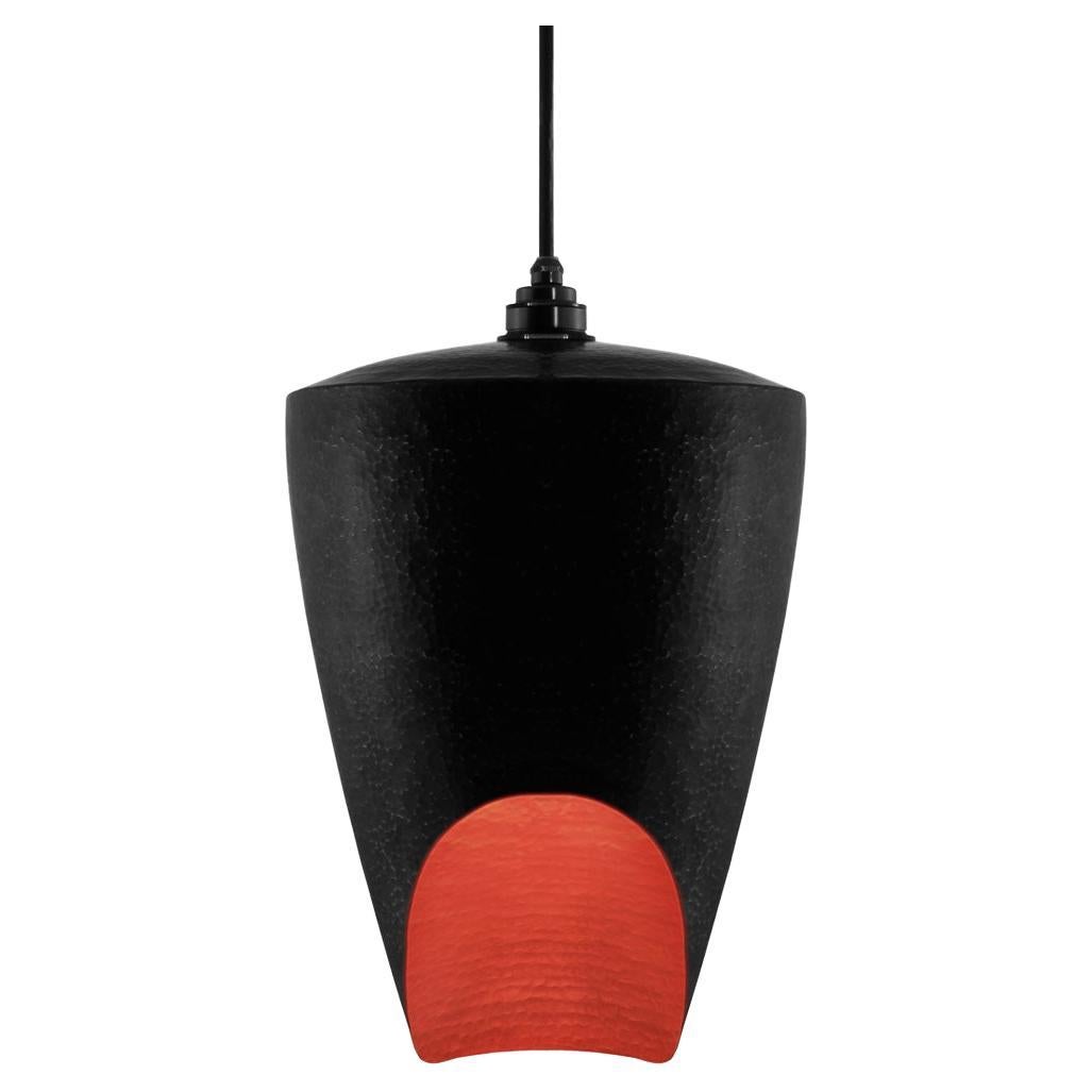 Flauta Solid Copper Pendant Light in Modern Charcoal: Large For Sale at ...