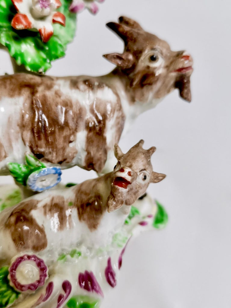 Bow Porcelain Figure of Goat and Kid, Georgian Era, circa 1765 at 1stDibs