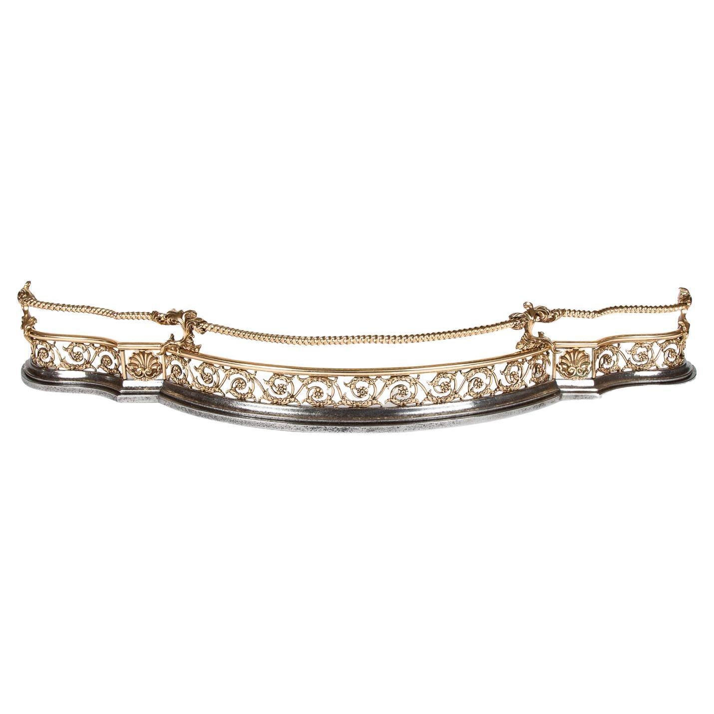 Gate Fronted Edwardian Brass Fire Guard For Sale at 1stDibs