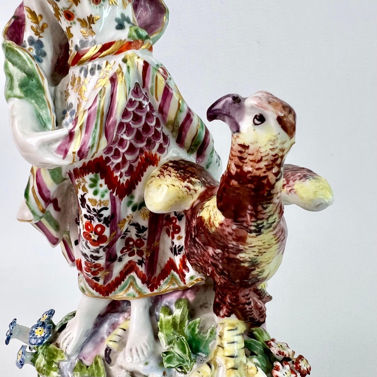 Bow Porcelain Figure of Juno with Eagle 'Jupiter', Rococo Ca 1765 For ...